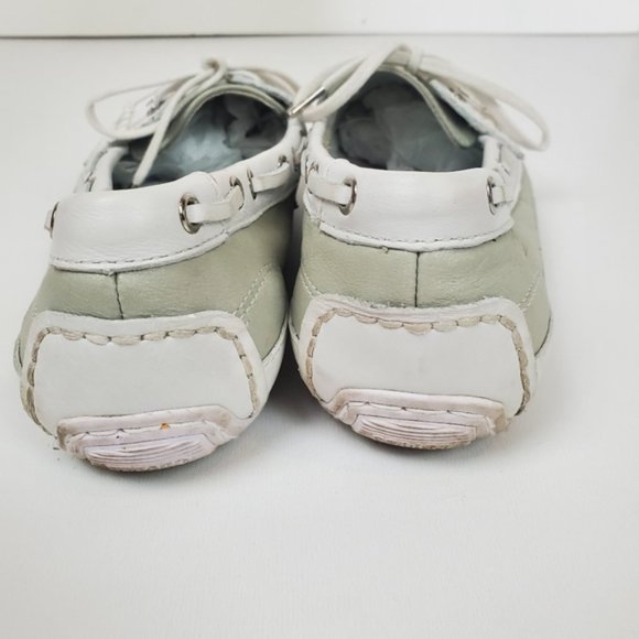 Sebago | Shoes | Sebago White And Green Leather Bala Loafers | Poshmark